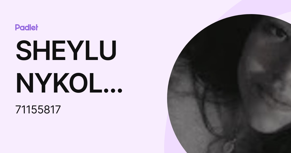 SHEYLU NYKOL RAMOS ANDIA (71155817) profile | Padlet