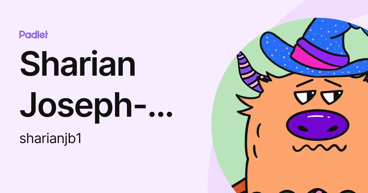 Sharian Joseph-Bertrand (sharianjb1) profile | Padlet