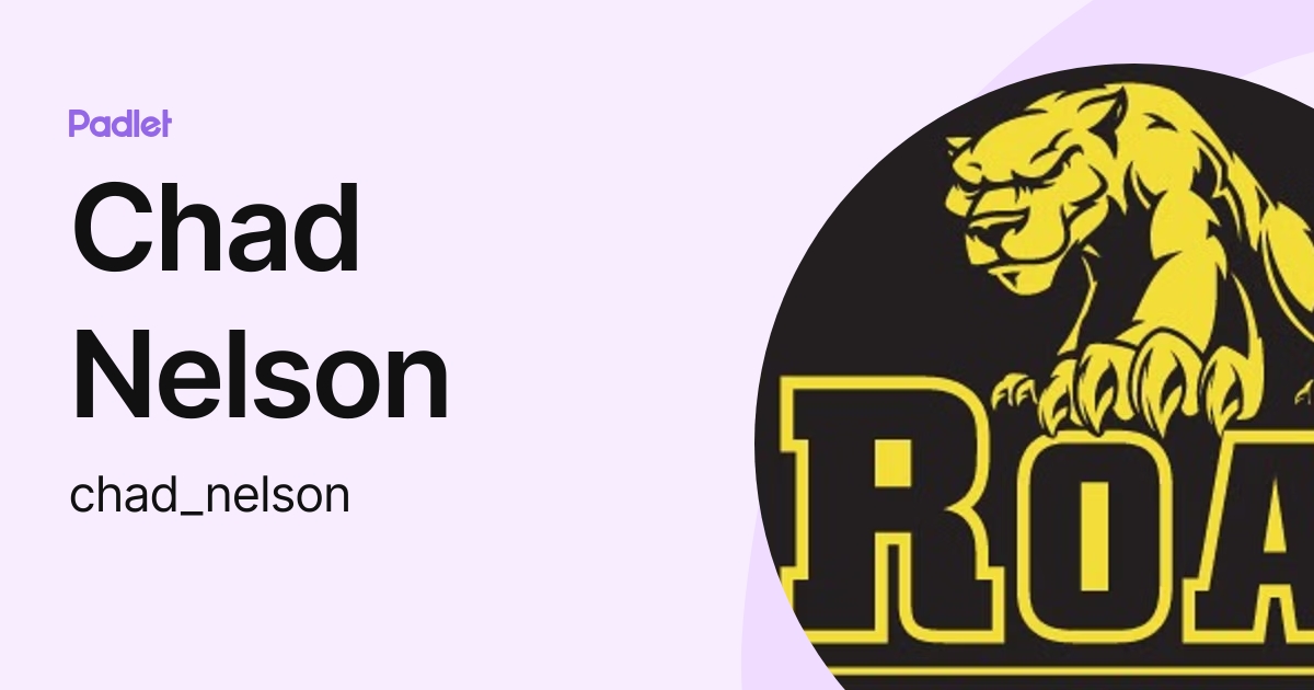 Chad Nelson (chad_nelson) profile | Padlet