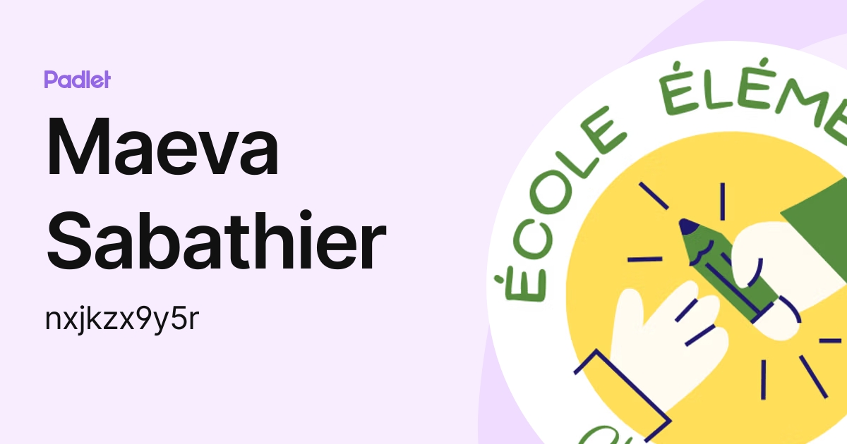 Maeva Sabathier (nxjkzx9y5r) profile | Padlet