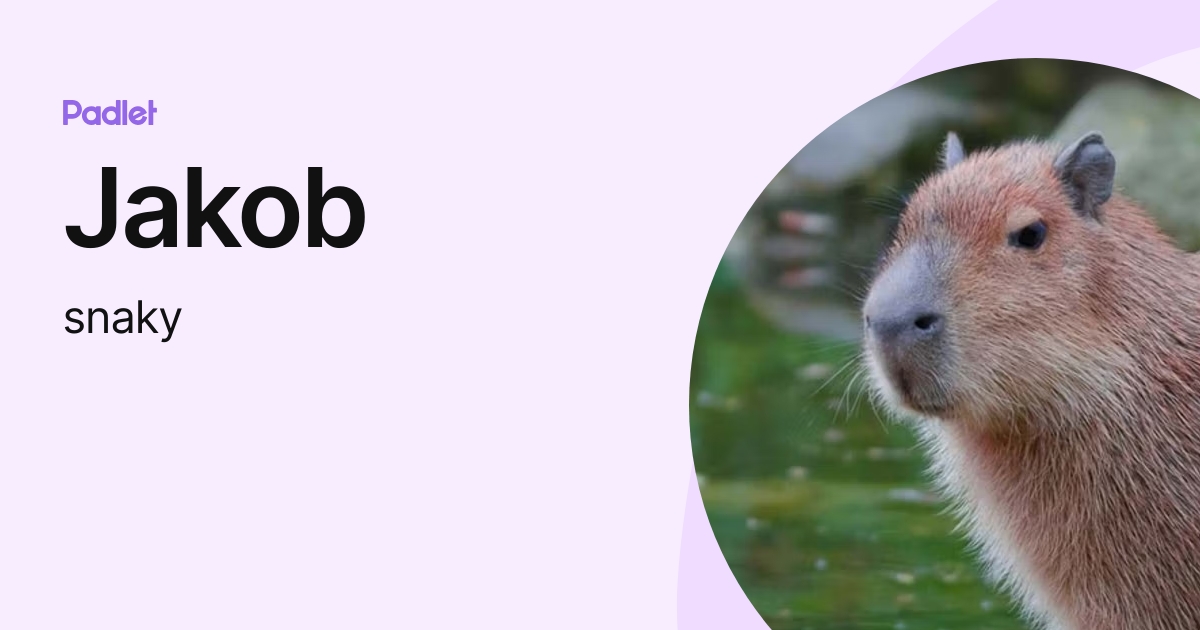 Jakob (snaky) profile | Padlet
