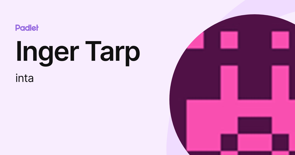 Inger Tarp (inta) profile | Padlet