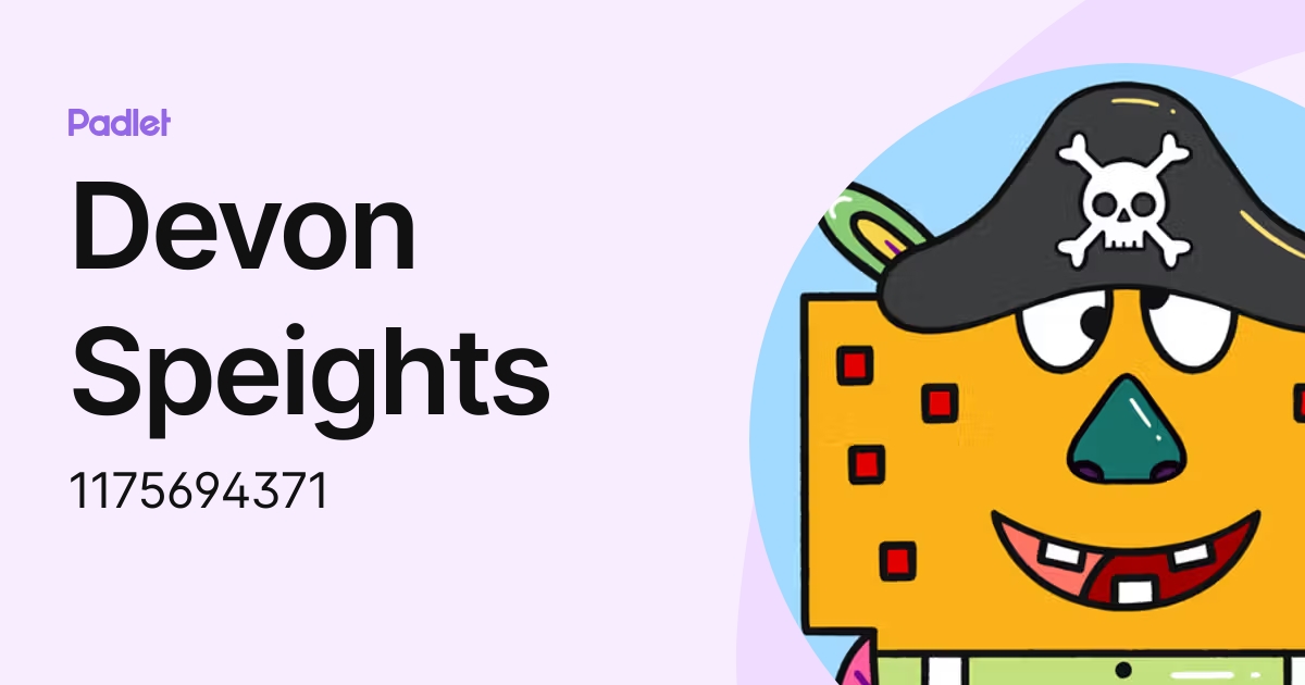 Devon Speights (1175694371) profile | Padlet