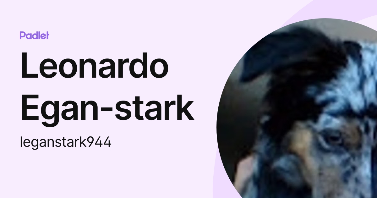 Leonardo Egan-stark (leganstark944) profile | Padlet