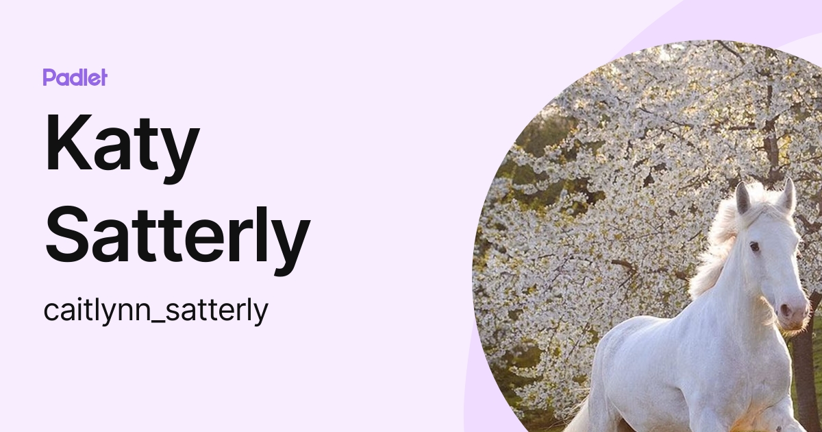 Katy Satterly (caitlynn_satterly) profile | Padlet