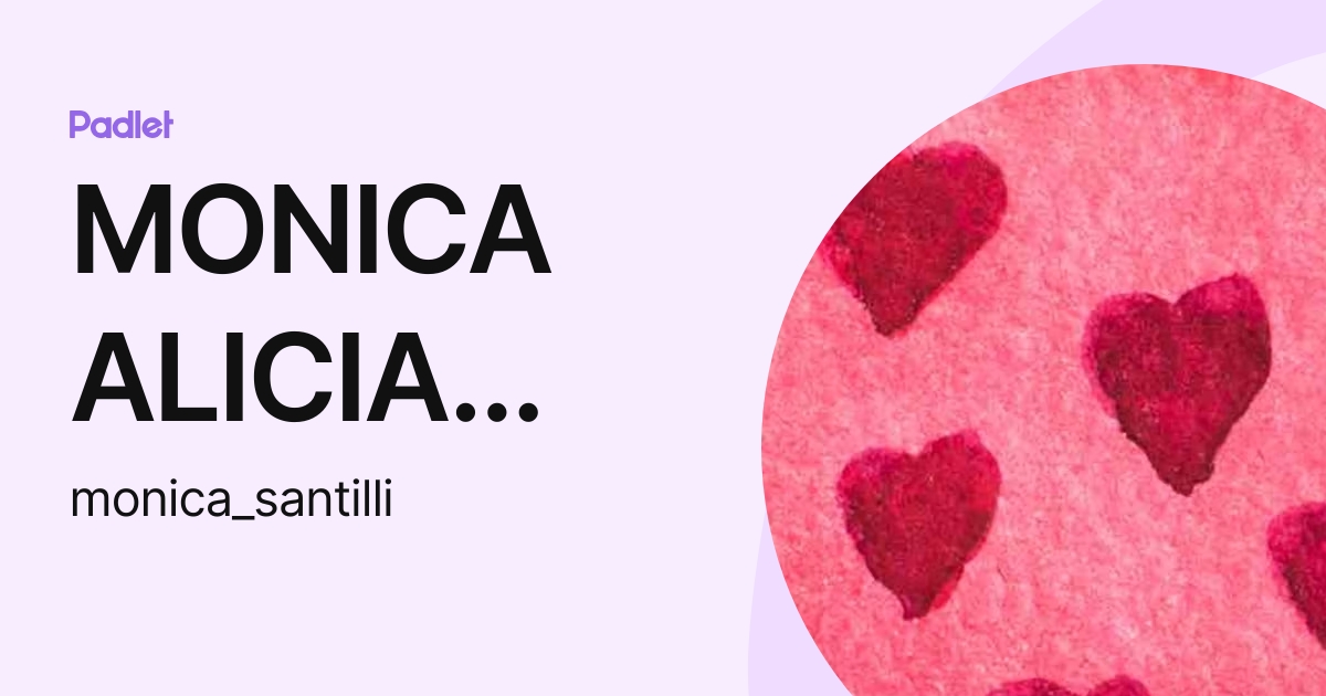 MONICA ALICIA SANTILLI (monica_santilli) profile | Padlet