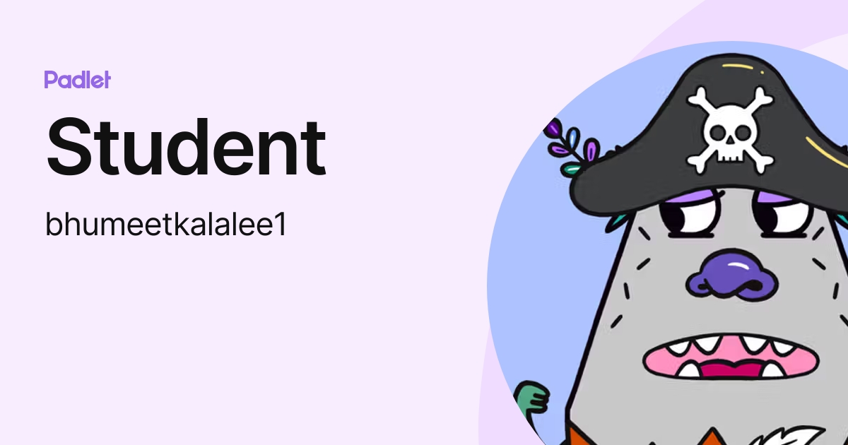 Student (bhumeetkalalee1) profile | Padlet