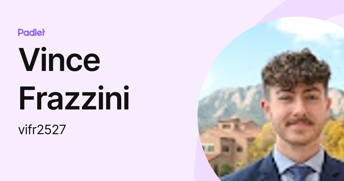 Vince Frazzini (vifr2527) profile | Padlet