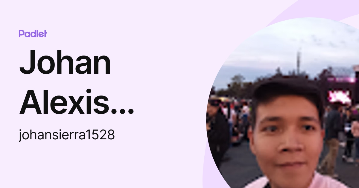 Johan Alexis Sierra Alvarez (johansierra1528) profile | Padlet