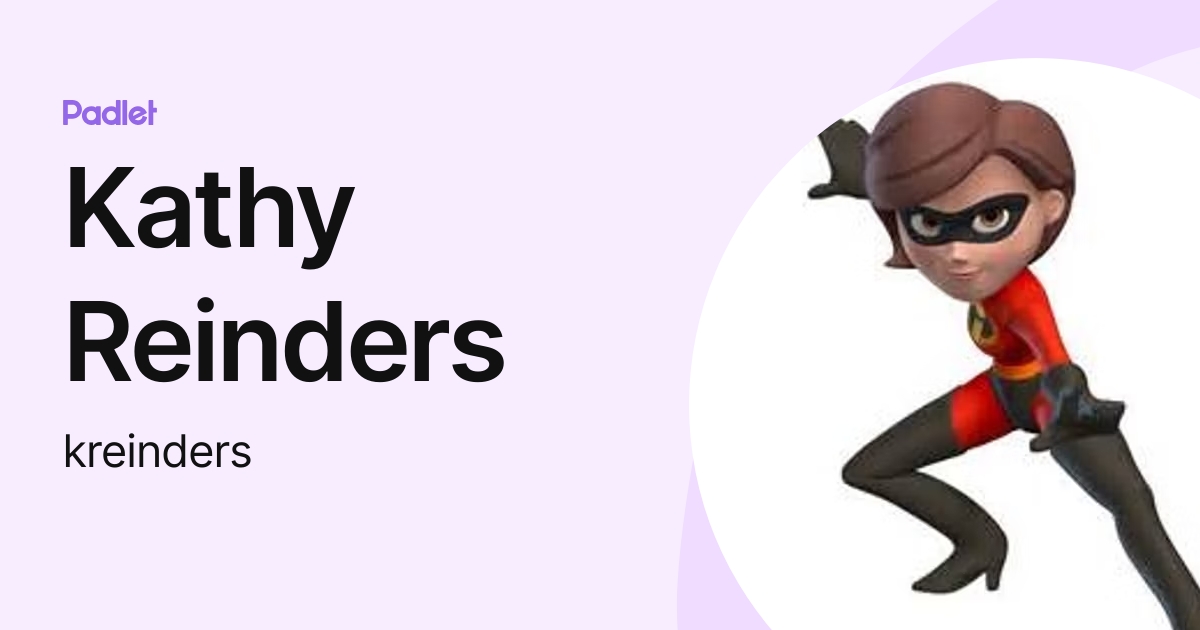 Kathy Reinders (kreinders) profile | Padlet