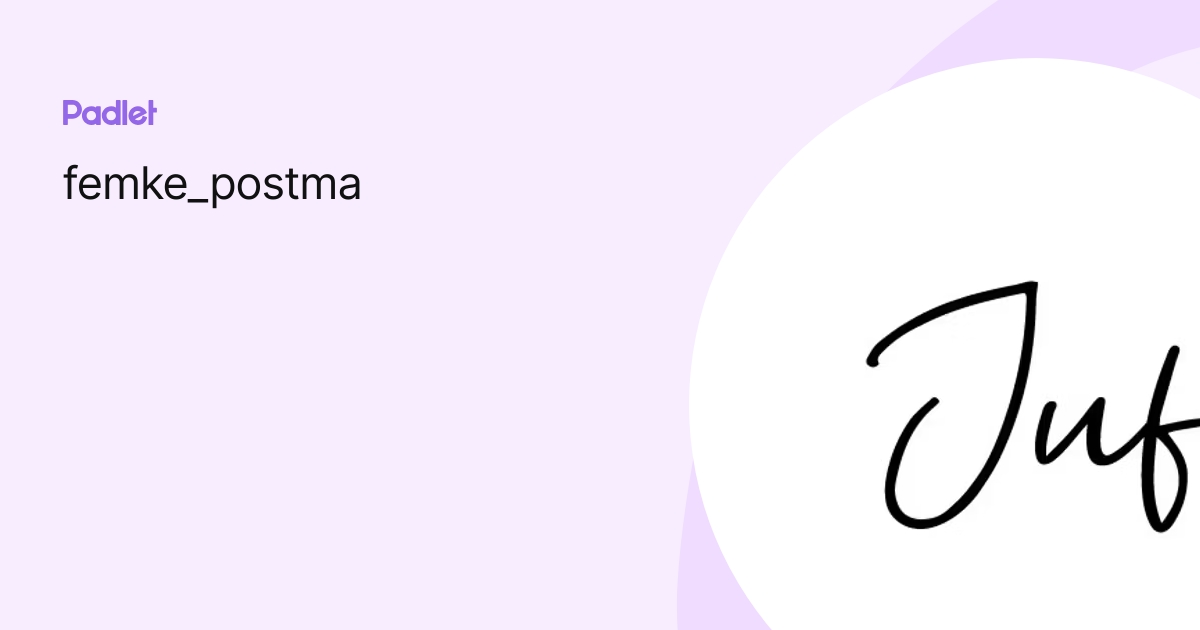 femke_postma profile | Padlet