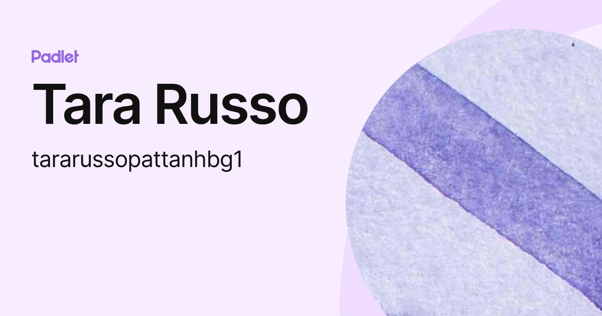 Tara Russo (trusso5) profile | Padlet