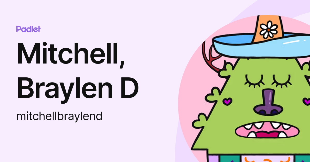 Mitchell, Braylen D (mitchellbraylend) profile | Padlet