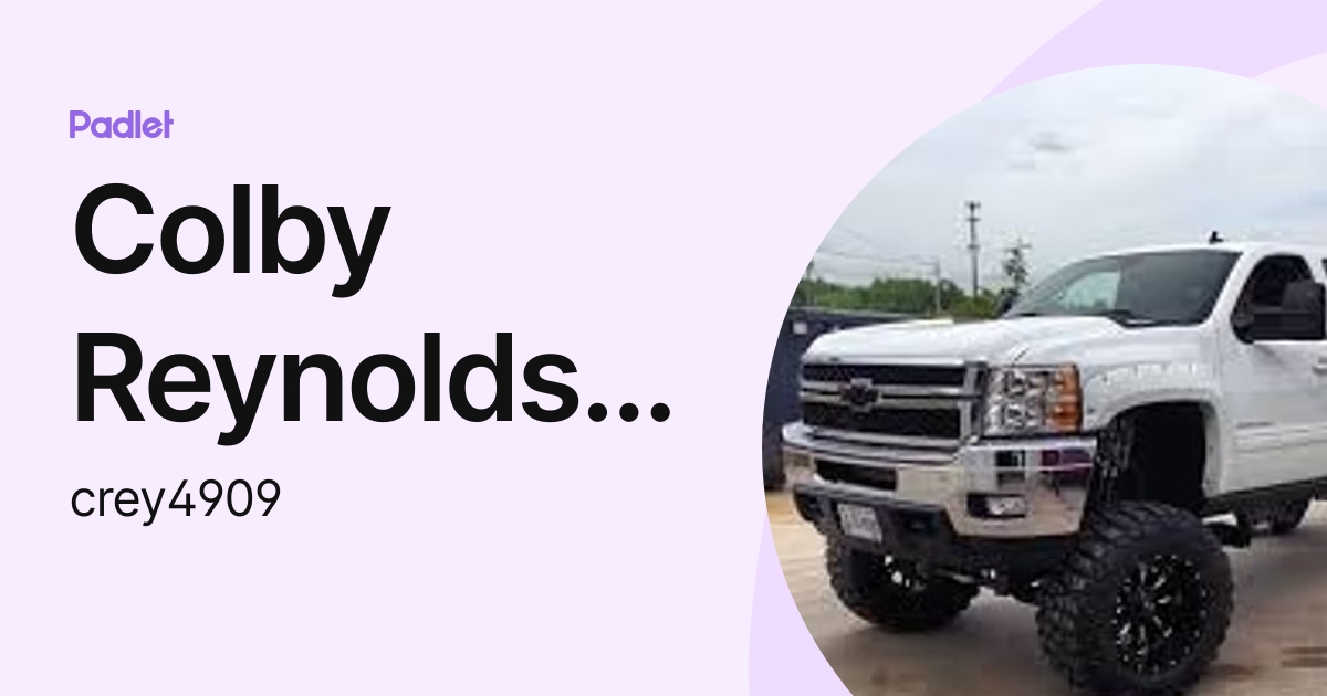 Colby Reynolds (SMS) (crey4909) profile | Padlet