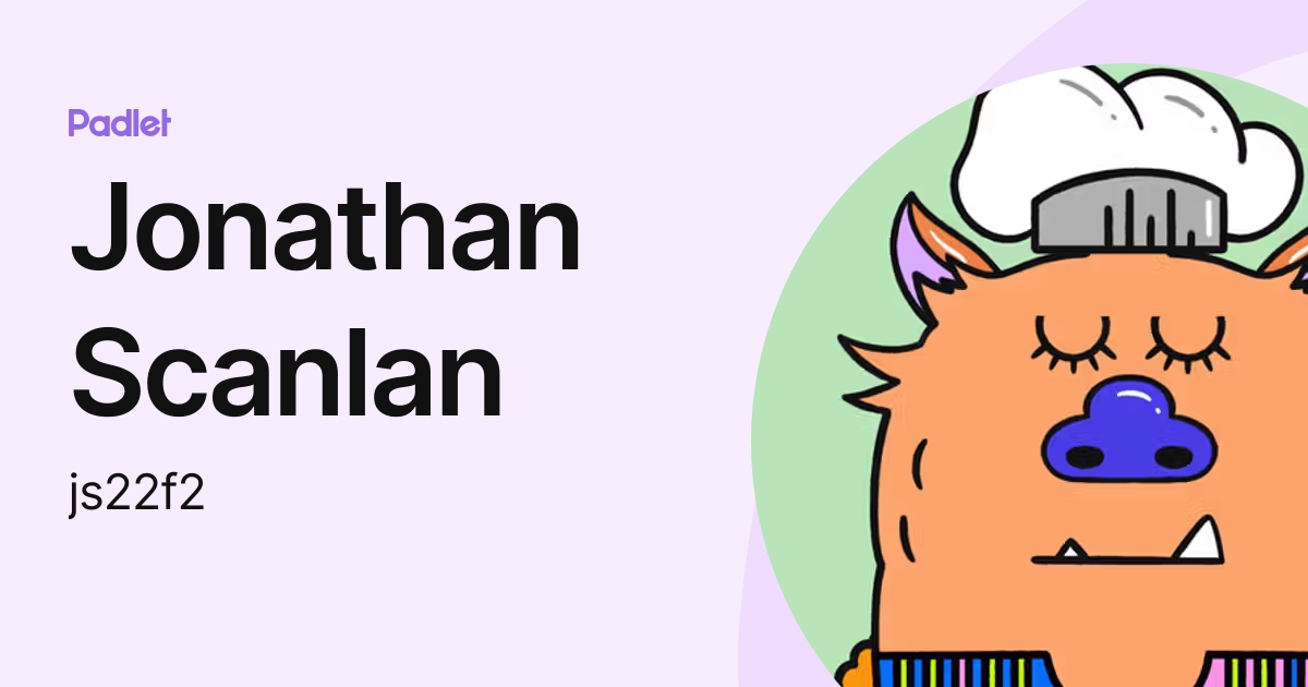 Jonathan Scanlan (js22f1) profile | Padlet
