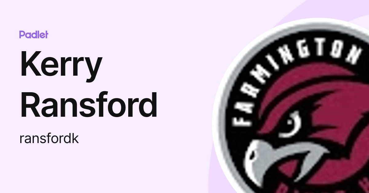 Kerry Ransford (ransfordk) profile | Padlet