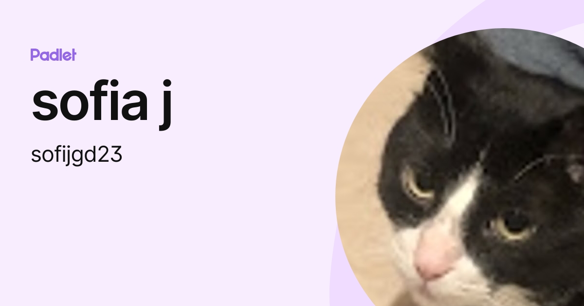 sofia j (sofijgd23) profile | Padlet