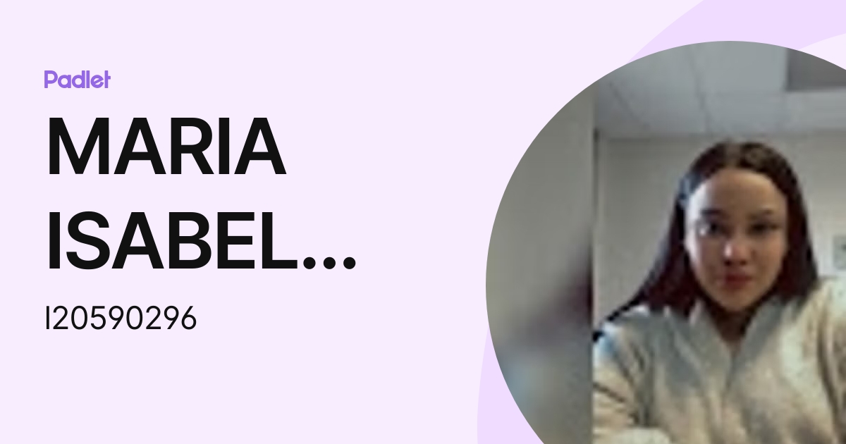 MARIA ISABEL URIBE ZAPATA (l20590296) profile | Padlet