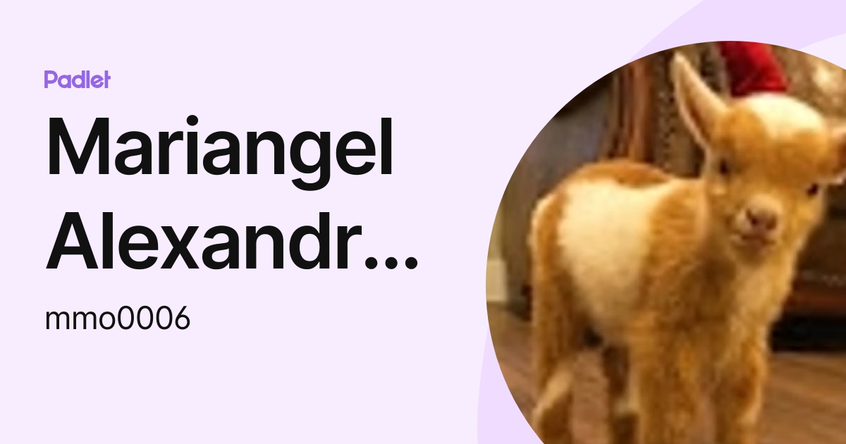 Mariangel Alexandra Montero (mmo0006) profile | Padlet