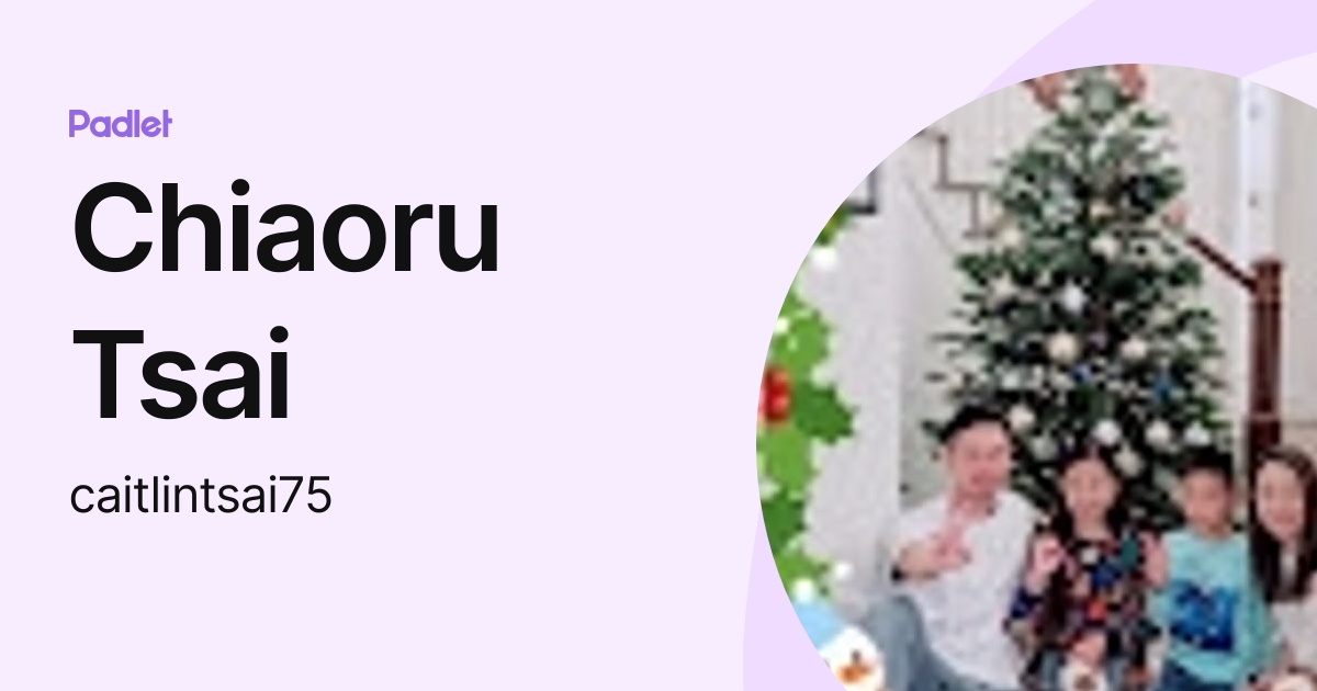 Chiaoru Tsai (caitlintsai75) profile | Padlet