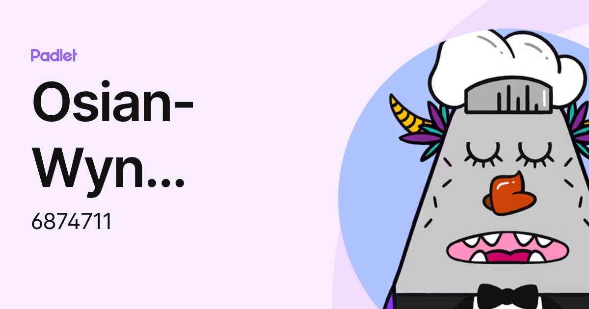 Osian-Wyn Perkins Rudge - 687471 (6874711) profile | Padlet