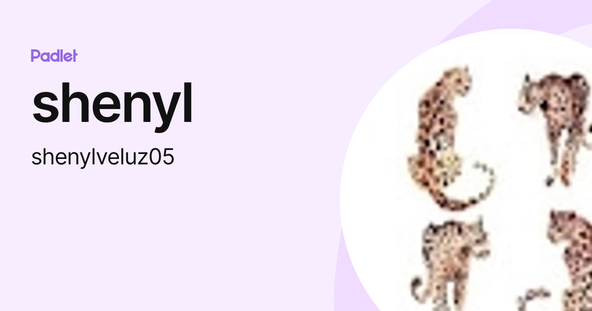 shenyl (shenylveluz05) profile | Padlet