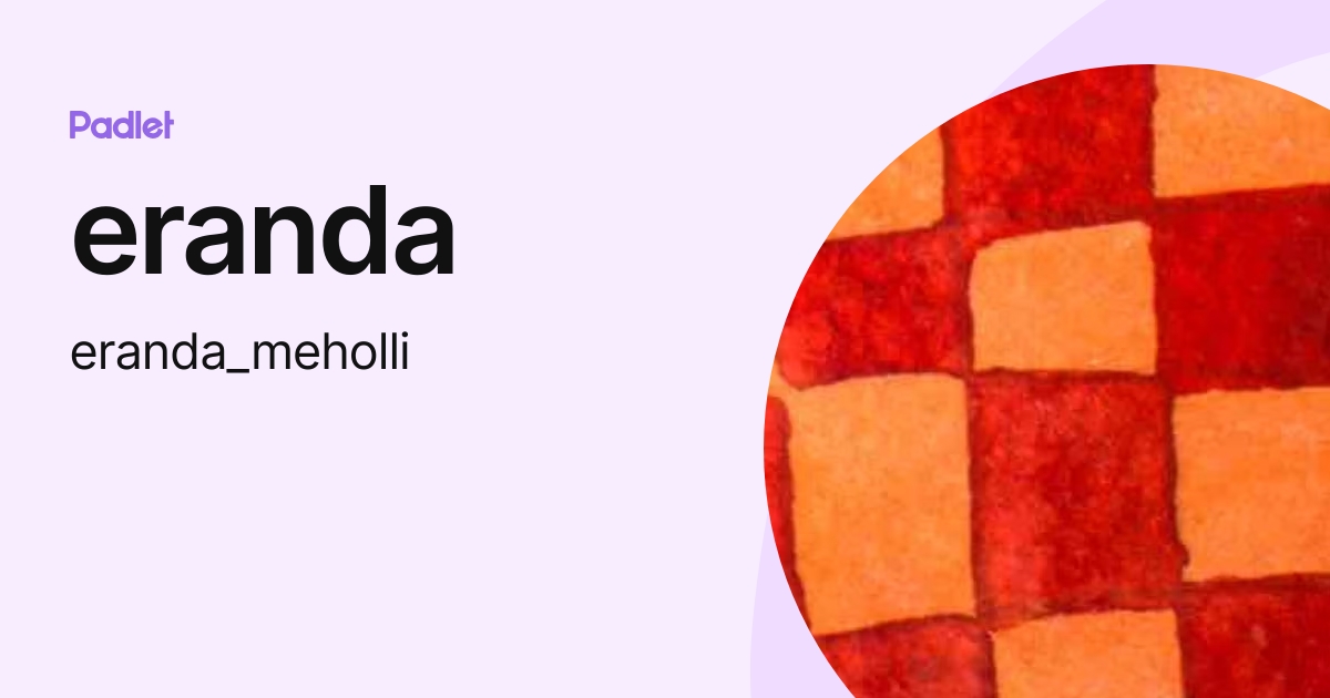 eranda (eranda_meholli) profile | Padlet