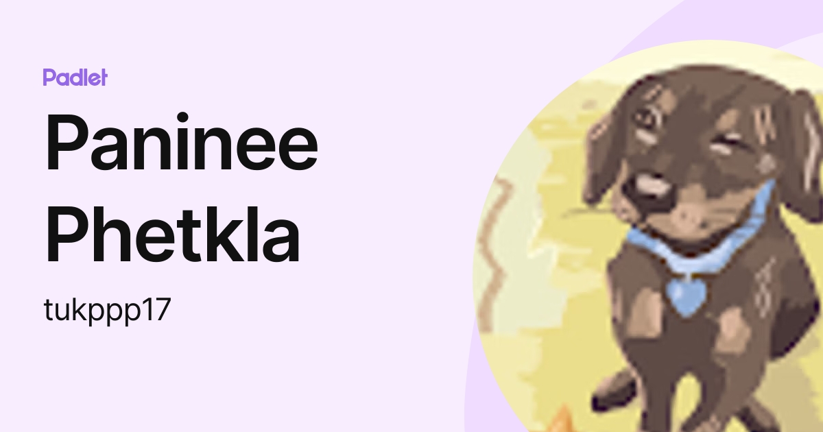 Paninee Phetkla (tukppp17) profile | Padlet