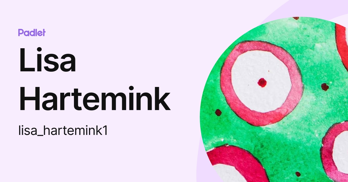 Lisa Hartemink (lisa_hartemink1) profile | Padlet