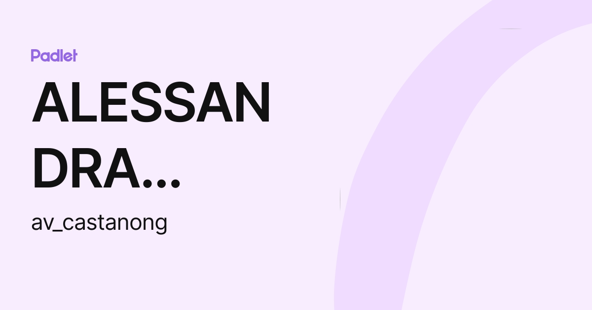 ALESSANDRA VANESSA CASTA ON GUZMAN (av_castanong) profile | Padlet