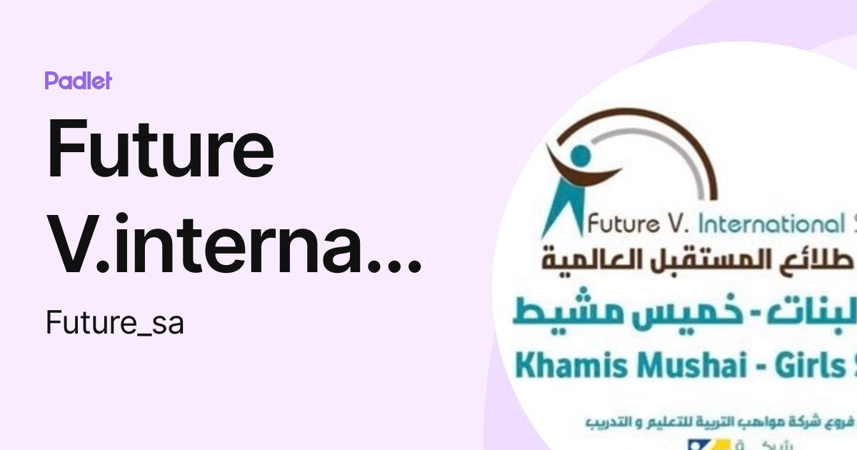 Future V.international Schools (Future_sa) profile | Padlet