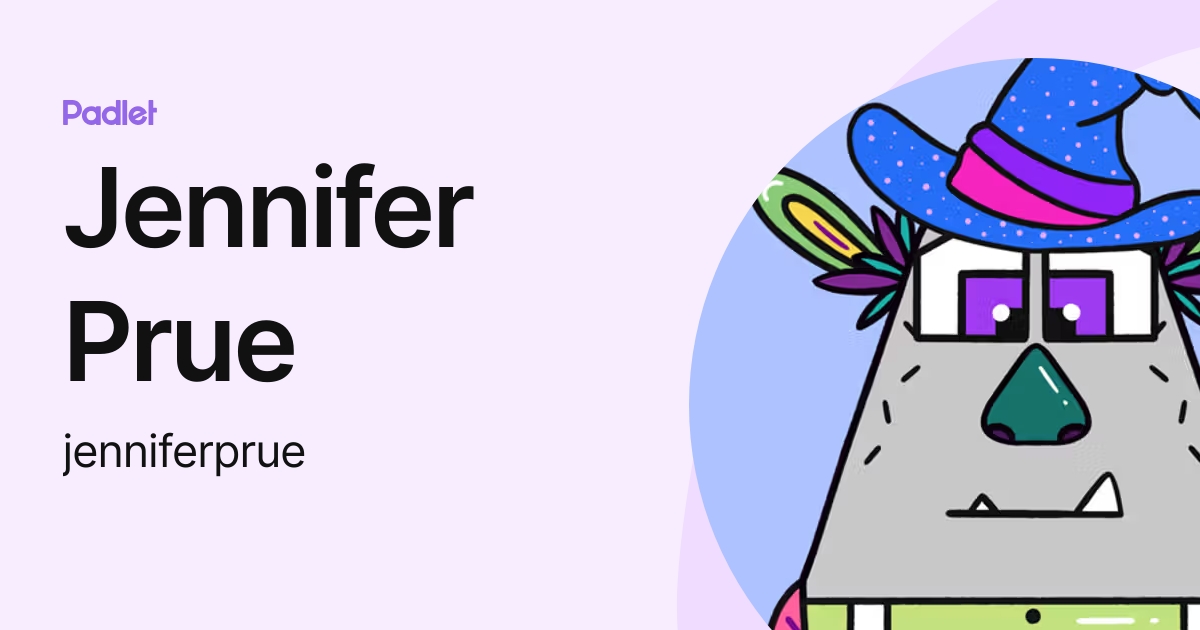 Jennifer Prue (jenniferprue) profile | Padlet