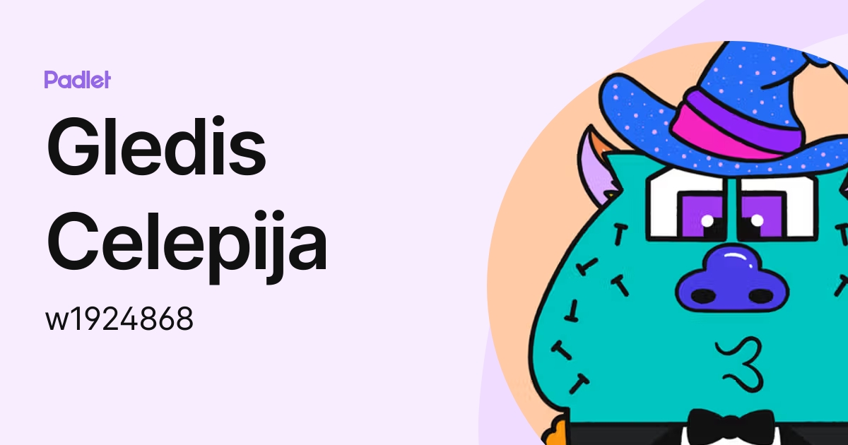 Gledis Celepija (w1924868) profile | Padlet