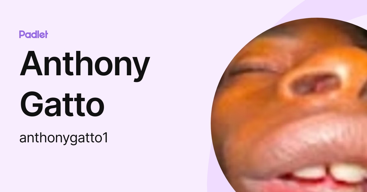 Anthony Gatto (anthonygatto1) profile | Padlet