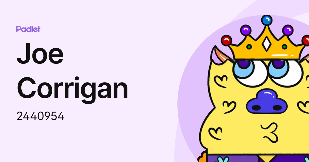 Joe Corrigan (2440954) profile | Padlet