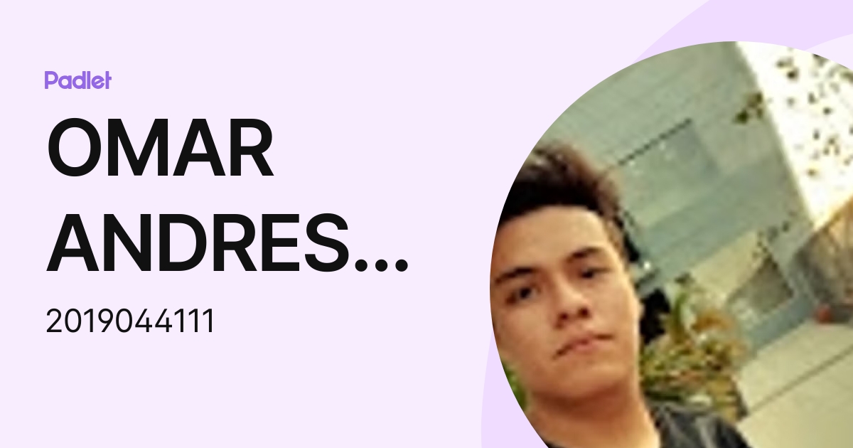 OMAR ANDRES MARADIEGUE QUIROGA (2019044111) profile | Padlet