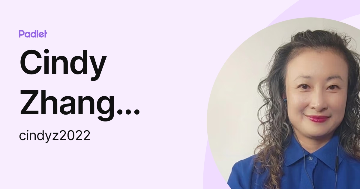 Cindy Zhang [YCIS SH] (cindyz2022) profile | Padlet
