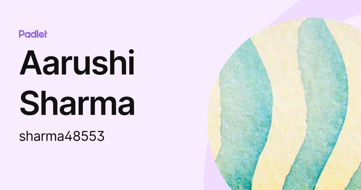 Aarushi Sharma Sharma48553 Profile Padlet