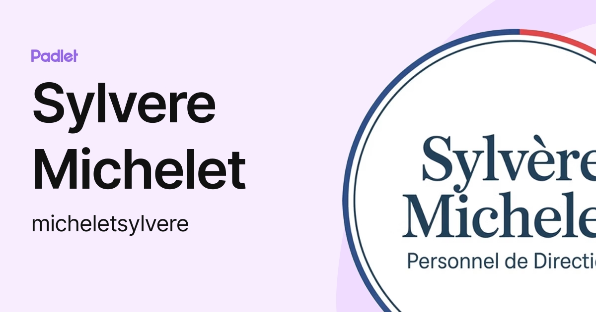 Sylvere Michelet (micheletsylvere) profile | Padlet
