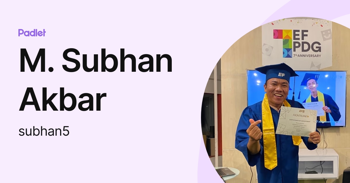 M. Subhan Akbar (subhan5) profile | Padlet