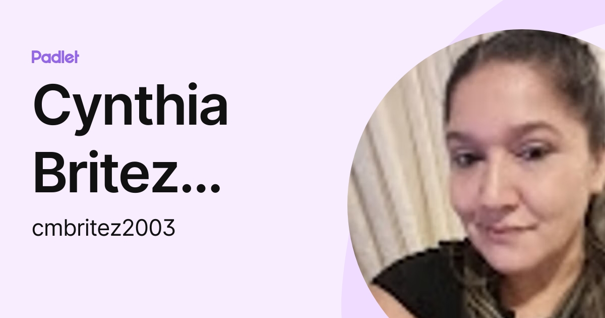 Cynthia Britez Bareiro (cmbritez2003) profile | Padlet