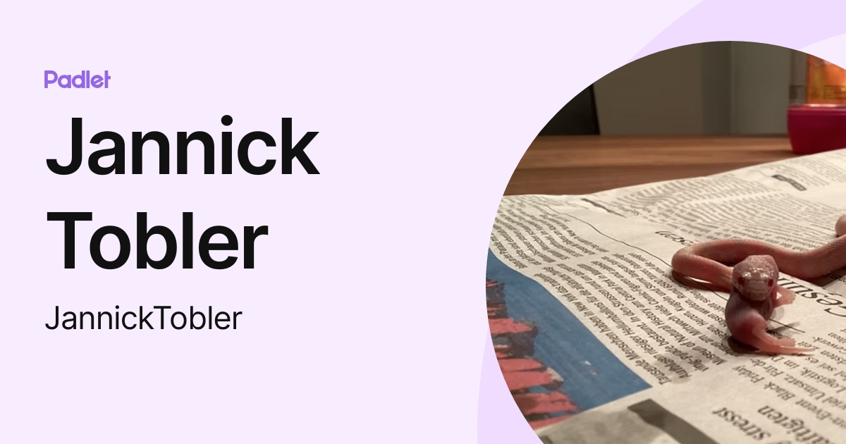 Jannick Tobler (JannickTobler) profile | Padlet