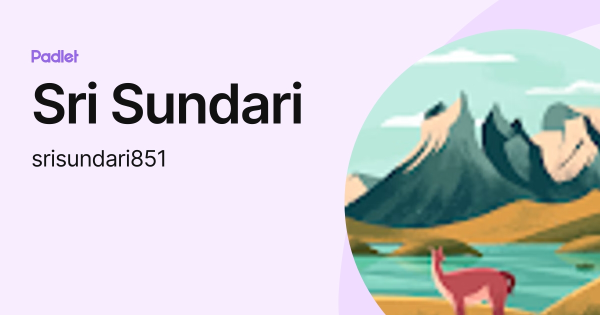 Sri Sundari (srisundari851) profile | Padlet