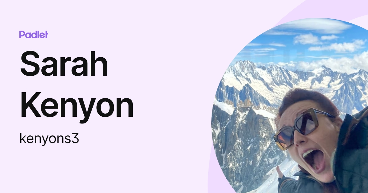 Sarah Kenyon (kenyons3) profile | Padlet