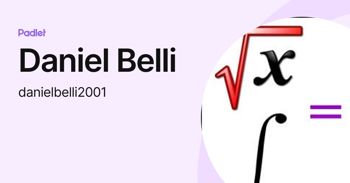 Daniel Belli (danielbelli2001) profile | Padlet