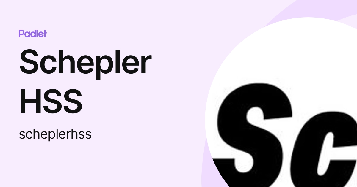 Schepler HSS (scheplerhss) profile | Padlet