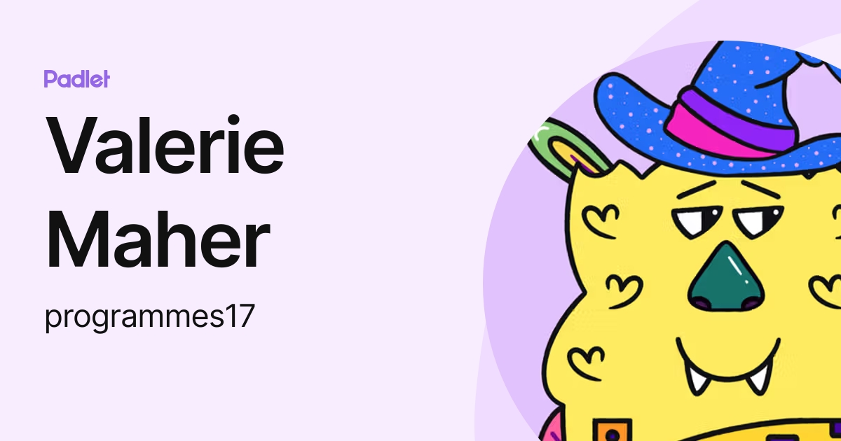 Valerie Maher (programmes17) profile | Padlet
