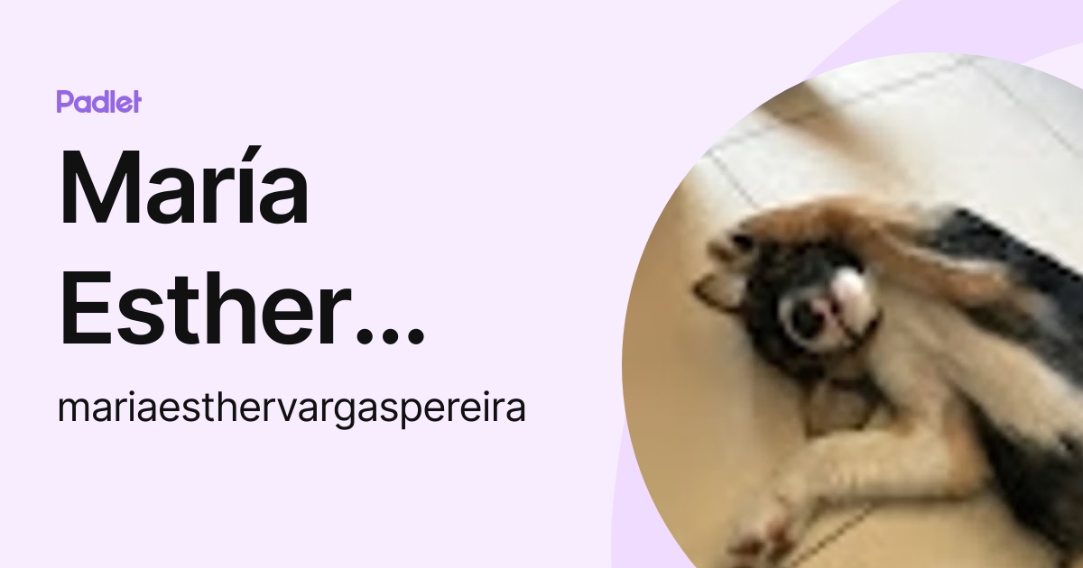 María Esther Vargas Pereira (mariaesthervargaspereira) profile | Padlet