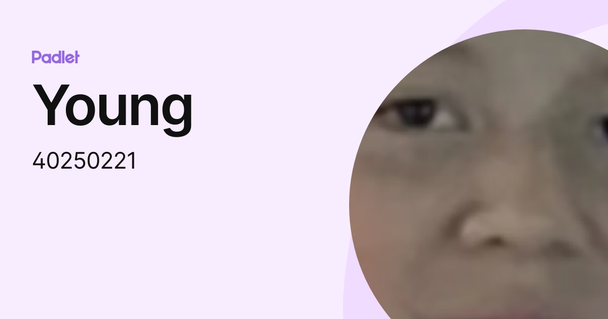 Young (40250221) profile | Padlet