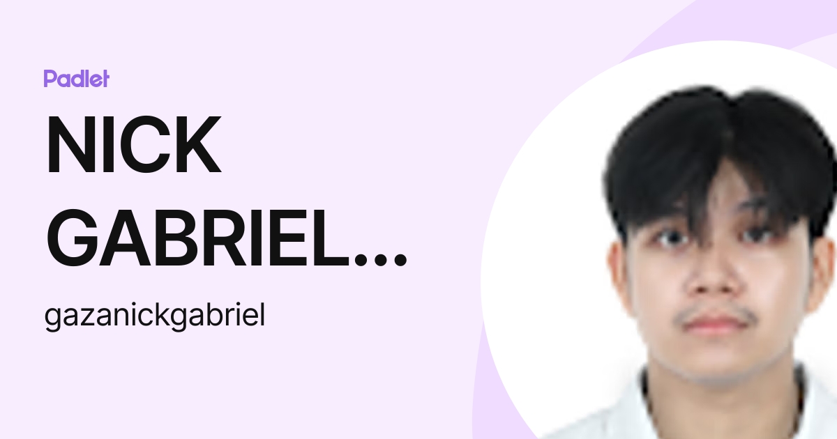 NICK GABRIEL GAZA (gazanickgabriel) profile | Padlet